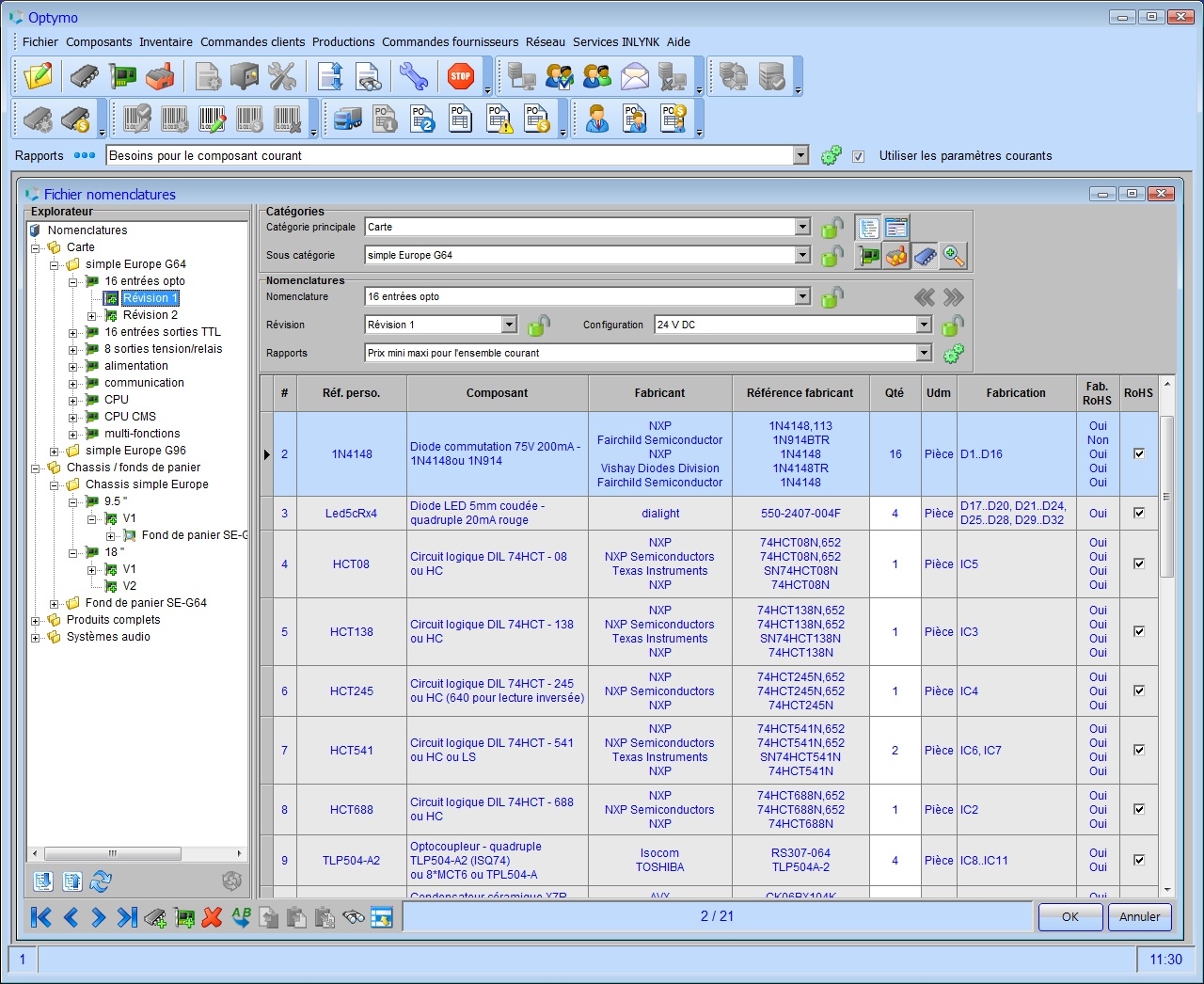 L’ERP Optymo version 4.0 vise à mieux gérer ses BOM